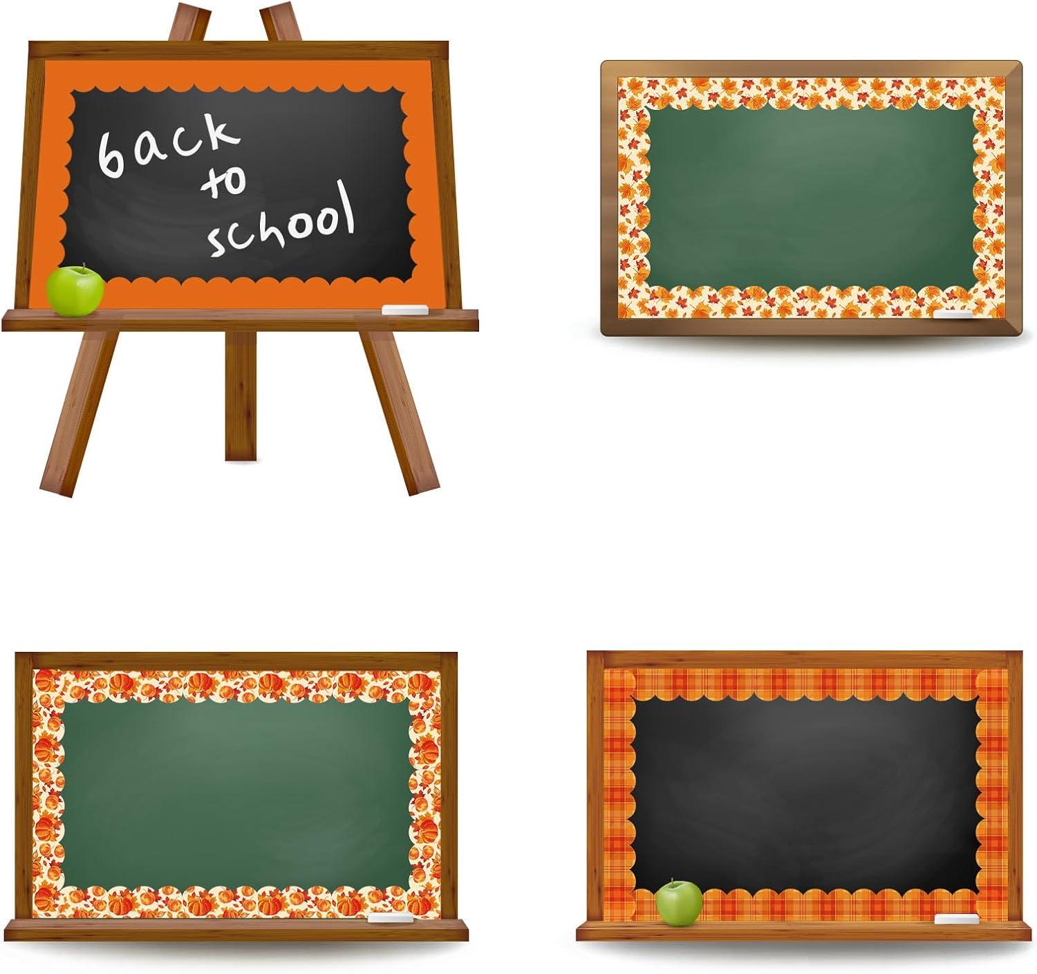 Whaline 69Ft Fall Bulletin Board Borders Watercolor Pumpkin Maple Leaf ...